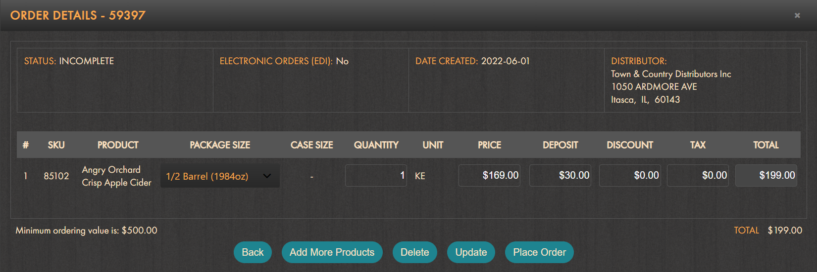 SmartOrders: Order History Widget Overview